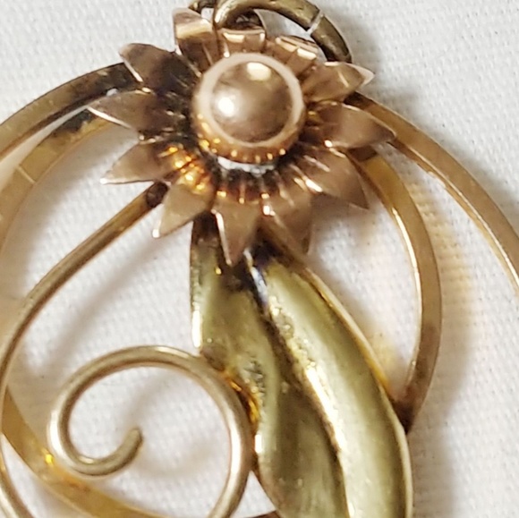 Bal-ron | Jewelry | Vintage Balron Pendant 2 12k Gold Filled Flower ...